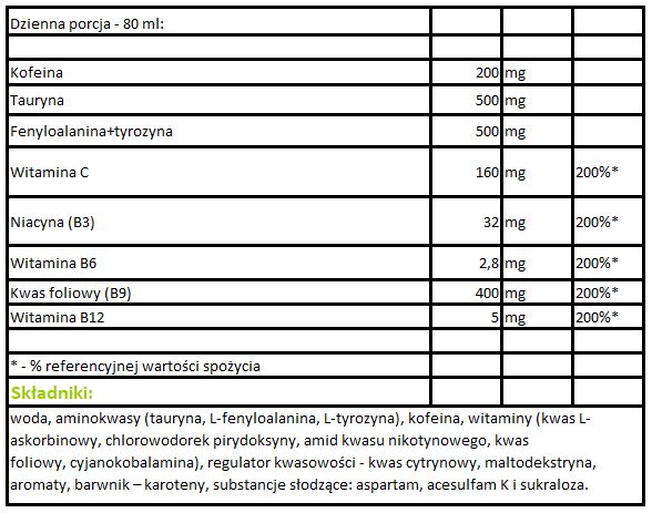 Activlab Energy Shot 80 ml - Pomarańczowy